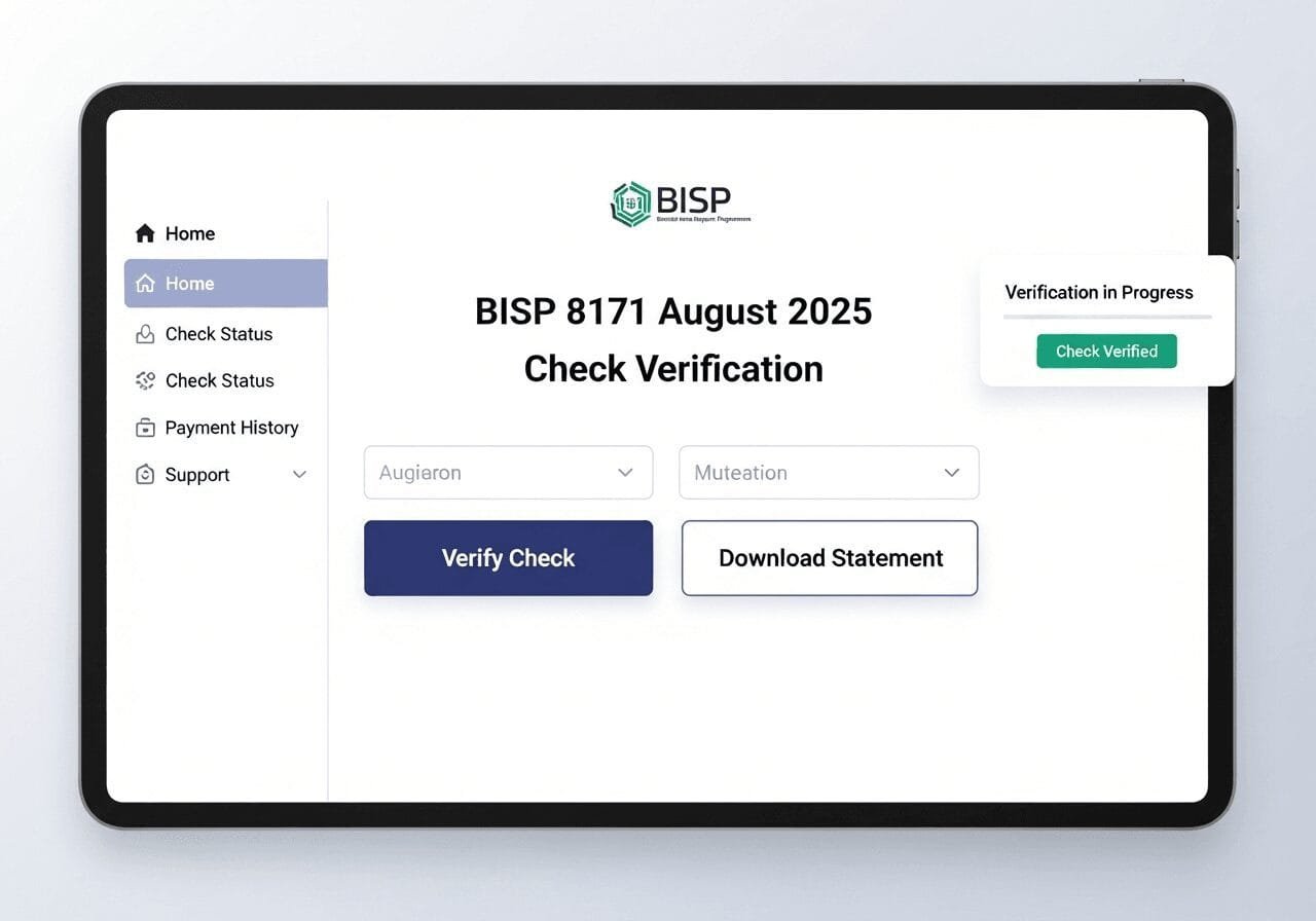 BISP 8171 August 2025 Check Verification