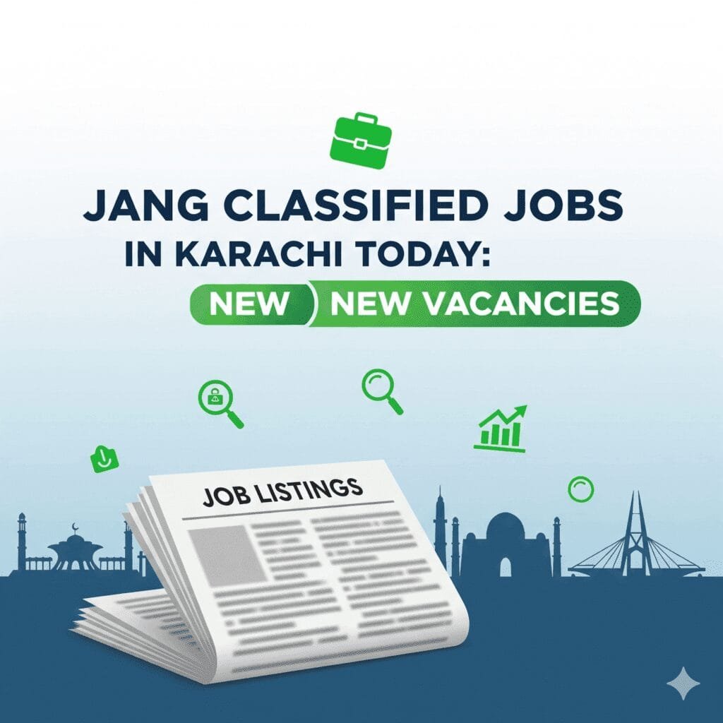Jang Classified Jobs in Karachi Today: New Vacancies