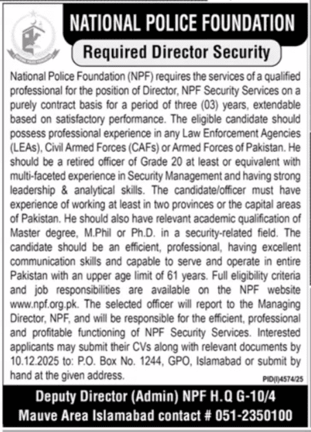 National Police Foundation NPF Jobs New Vacancies