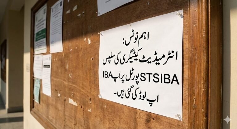 Important Notice: Intermediate Category Slips Uploaded on IBA STS Portal