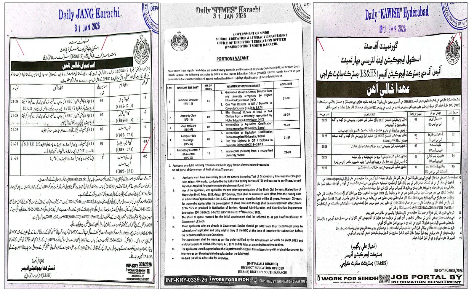 BPS-7 Lab Assistant: Jobs 2026 Apply Now